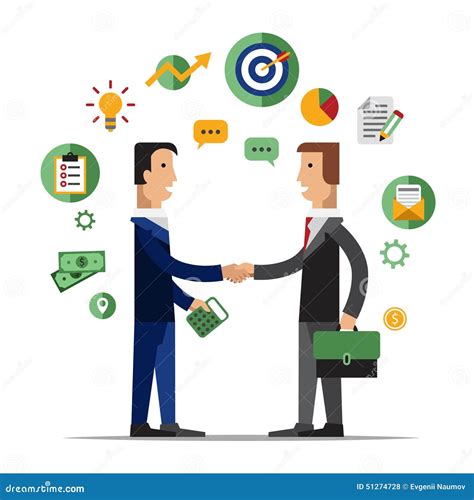 Successful Partnership Business People Stock Vector Illustration Of