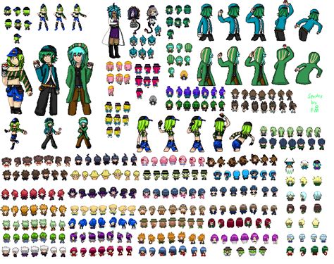 My Pokemon Trainer Sprites By Fumikomiyasaki On Deviantart