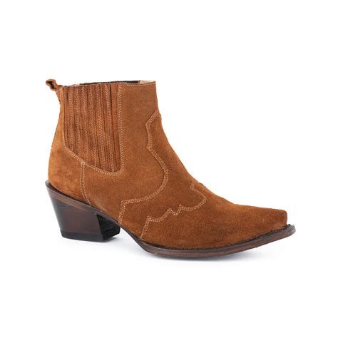 Pungo Ridge Stetson Ladies June Snip Toe Shortie Boots Tan Ladies