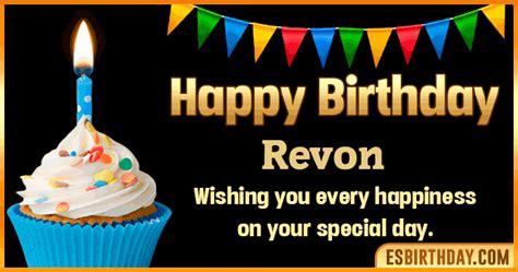 Happy Birthday Revon  🎂 Animated Images Wishes And Music 【27 S】