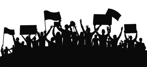 Demonstrator Silhouette Over 15211 Royalty Free Licensable Stock