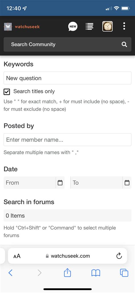 New Question WatchUSeek Watch Forums