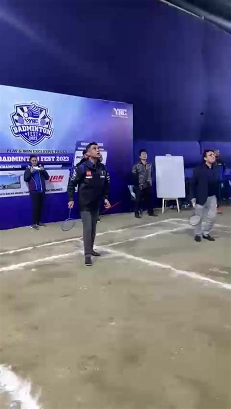 Executive Director Of Aci Motors Ltd Subrata Ranjan Das Sir Is In Yrc Badminton Fest Ground 🏸