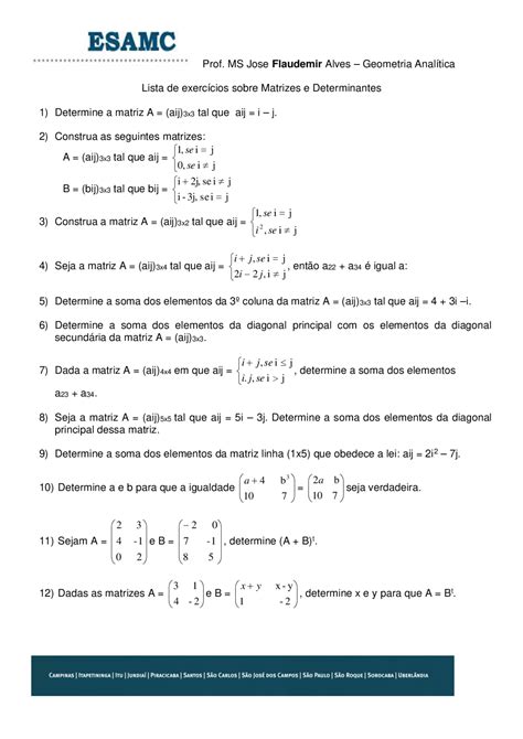 Geometria Analítica 2020 Docsity