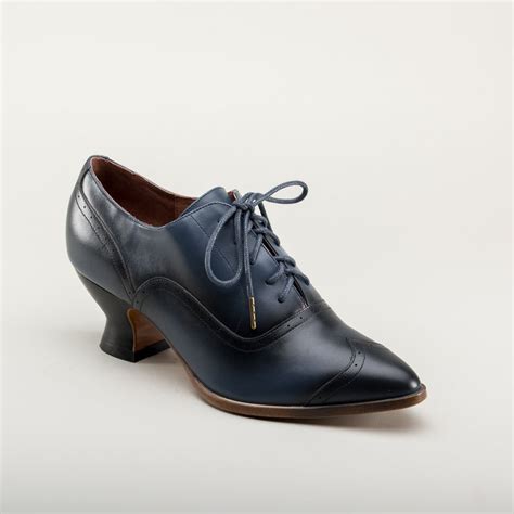 Londoner Womens Edwardian Oxfords Blue Oxford Brogues American