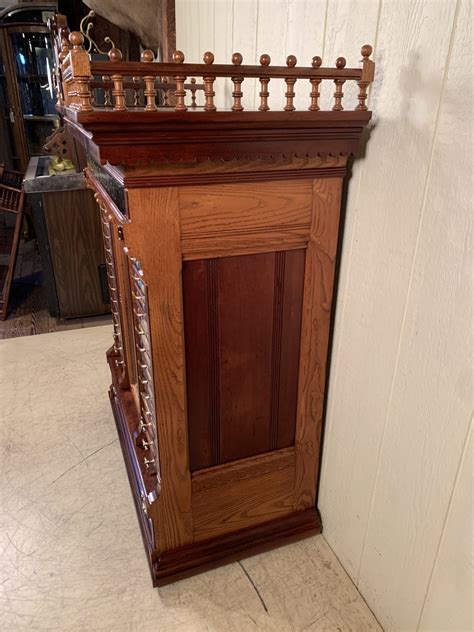 Belding Bros And Co Victorian Spool Cabinet With Clock Doug Schmitt