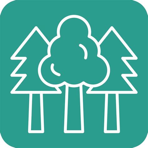 Forest Line Round Corner Background Icons 14722237 Vector Art At Vecteezy