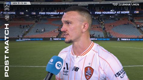 Tom Aldred Post Match Newcastle Jets V Brisbane Roar Isuzu Ute A