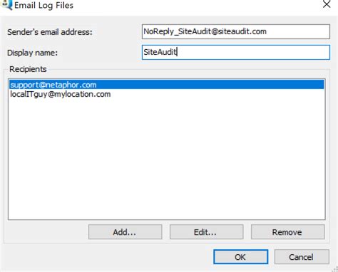 obtaining the netaphor event log for siteaudit netaphor siteaudit tm