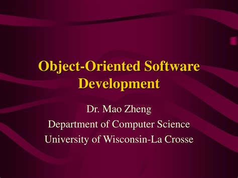 Ppt Object Oriented Software Development Powerpoint Presentation