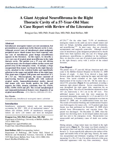 Pdf A Giant Atypical Neurofibroma In The Right Thoracic Cavity Of A