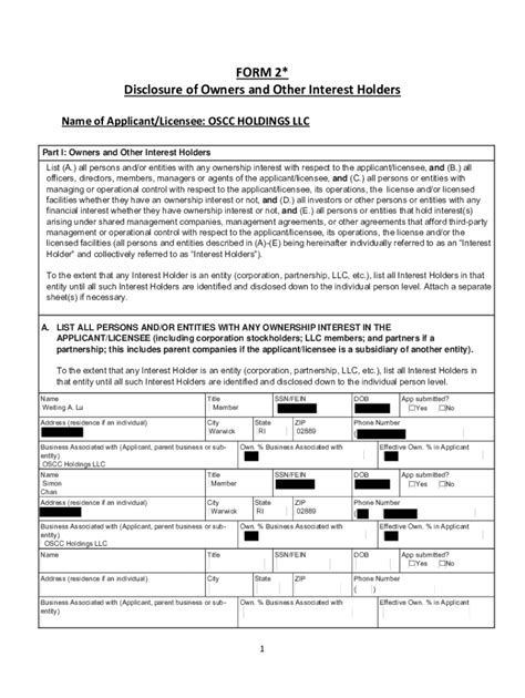 Fillable Online Dbr Ri Disclosure Of Ownership And Control Interest