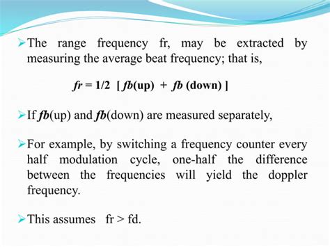 radar systems unit ii cw and frequency modulated radar pptx