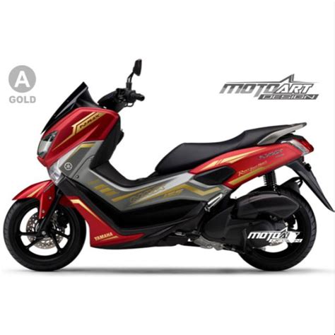 Jual Cutting Sticker Nmax Merah Sticker Gold A Shopee Indonesia