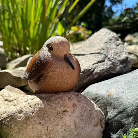 Rare Vintage 1980s David Berari Folk Art Hand Carved Wood Bird Decoy Figurine Made In Usa 5 5