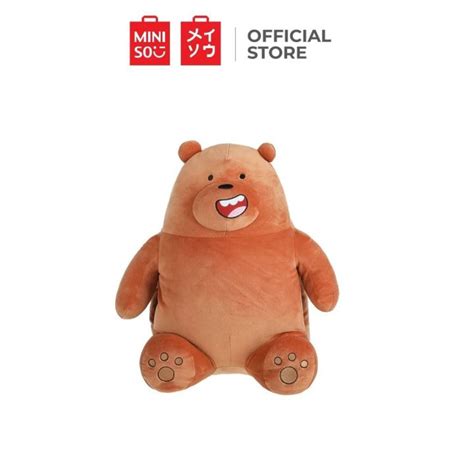 Miniso We Bare Bears Cushion Plush Stuffed Toy Hand Insert Inside For