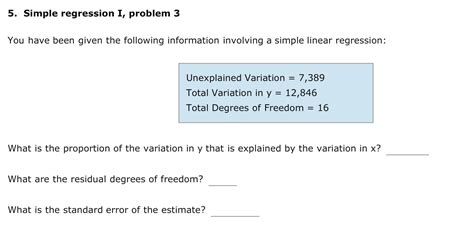 Solved 5 Simple Regression I Problem 3 You Have Been Given Chegg Com