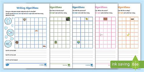 Computer Free Coding Activity Writing Algorithms Twinkl