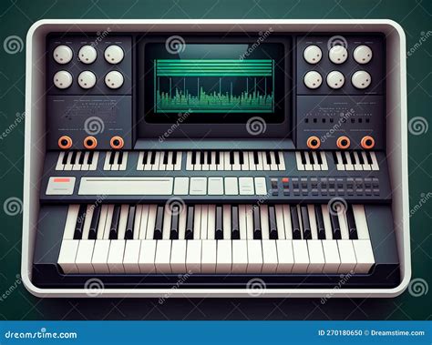 Synthesizer With Screen For Portable Music Producing Station