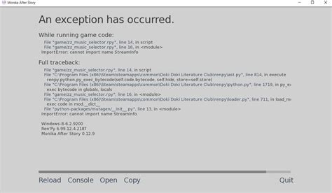 Bug Cant Enter The Game · Issue 9424 · Monika After Story