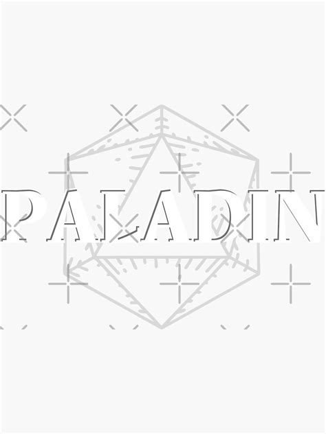 Dnd Paladin Class Symbol D20 Print Sticker For Sale By Toplinedesigns
