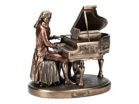 Mozart Playing The Piano Great Composer Cold Cast Bronze And Resin Statue