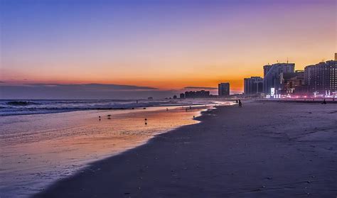 Hd Wallpaper Water Sea Sunset Travel Sky Atlantic City Beach