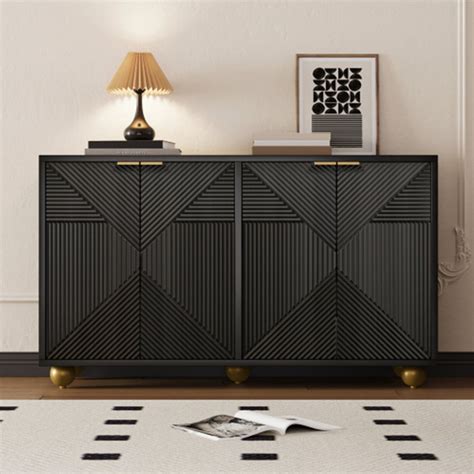 Xdeer Kommode Kommode Sideboard Mit Vier Türen Verstellbaren