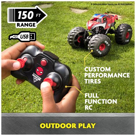Monster Jam Marvel Mega Spider Man Rc Monster Truck All Terrain Over