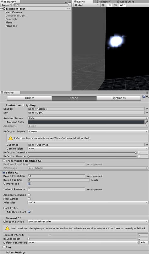 Specular From Nowhere When Using Baked Directional Specular Lightmaps Unity Engine Unity