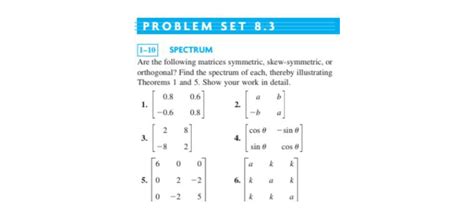 Solved Problem Set 8 3 1 10 Spectrum Are The Following