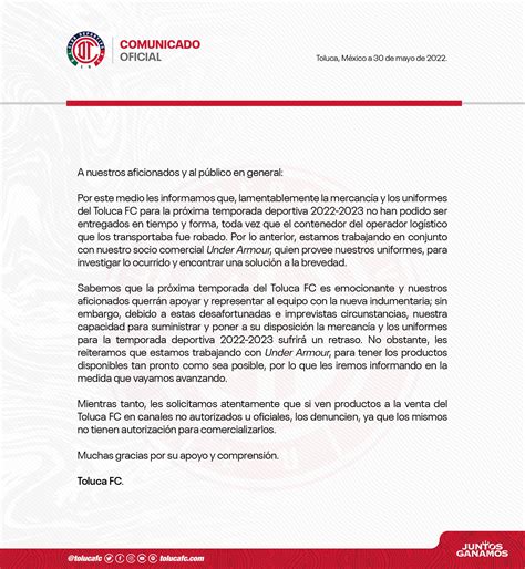 Toluca Por Robo Mercancía Y Nuevos Uniformes De Los Diablos Rojos