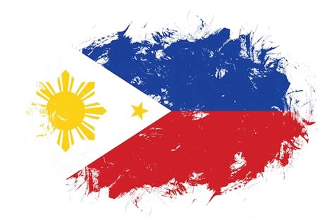 Premium Photo Philippines Flag On Abstract Stroke Brush Background