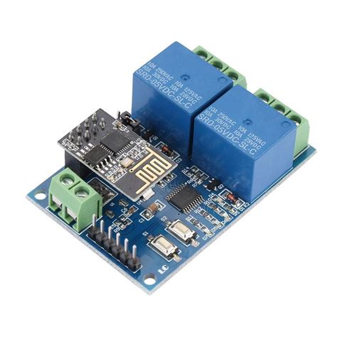 Jadeshay Relais ESP8266 Relais Wifi ESP8266 Module De Relai Wifi Double Canal 5V IOT Smart
