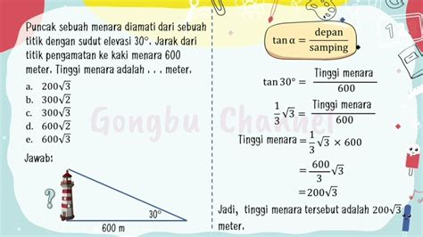 Cara Menghitung Tinggi Gedung Dan Pohon Dengan Trigon