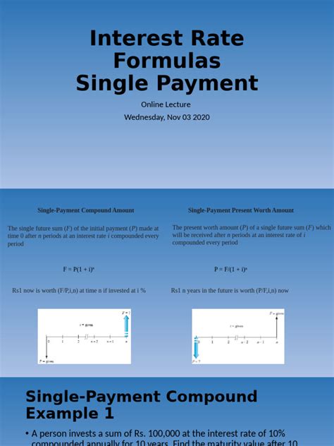 Interest Rate Formulas Pdf Interest Interest Rates