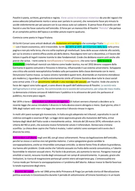 Scritti Corsari Analisi Docsity