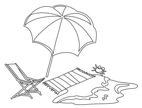 Fise De Colorat Cu Umbrelă De Plajă De Bază Descărcați Imprimați Sau