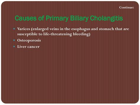 PPT Primary Biliary Cholangitis Causes Symptoms Daignosis