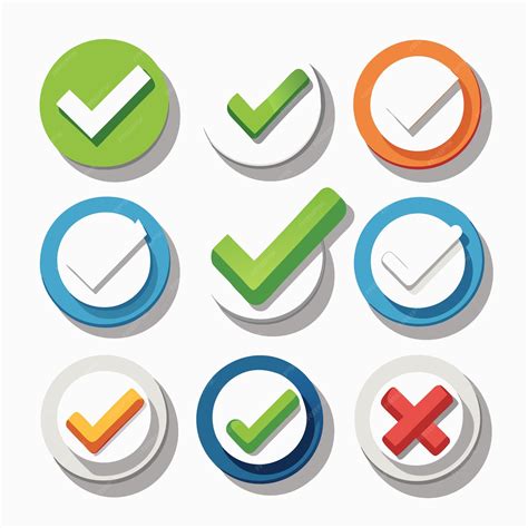 Checkmark Icon Checkmark Vector Set Checked Check Box Sign Approved Symbol Illustration