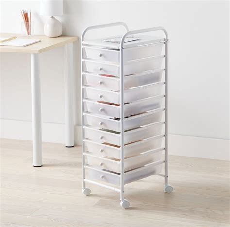 10 Drawer Rolling Cart Storage Rolling Cart Drawers