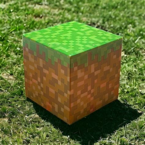 Minecraft Toy Jazwares Minecraft Grass Block 1 1 2 Cube Combined