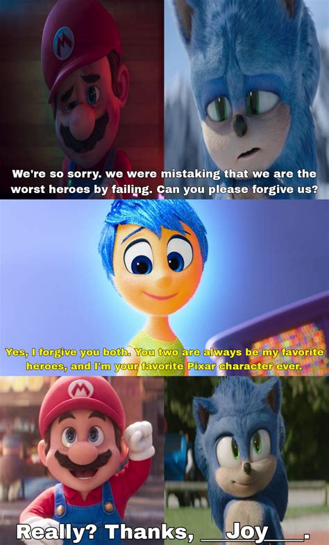 Joy Accepts Mario And Sonics Apology By Proguy2006 On Deviantart