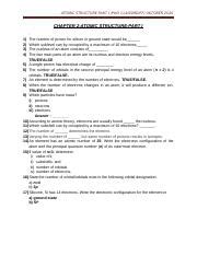 Tutorial Atomic Structure Part I Docx Atomic Structure Part I Phd Ssmd Ff Oktober