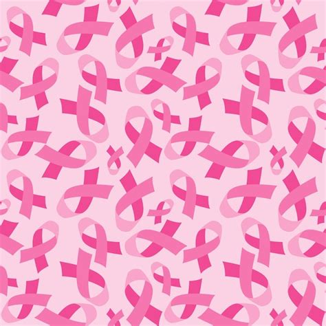 Premium Vector Breast Cancer Awareness Pink Ribbon Seamless Pattern