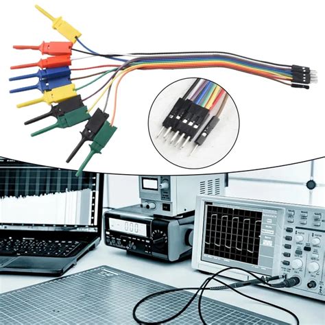 5 Colors Logic Analyzer 10 Needle Hook Clip Line 1set 20cm High