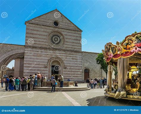 Basilica Di Santa Chiara In Assisi Italy Editorial Stock Image Image