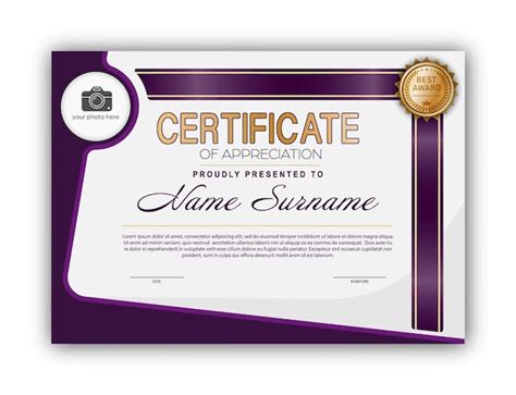 Premium Vector Certificate The Template Of The Form With The Award