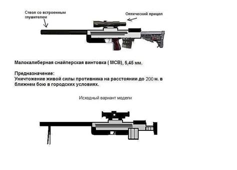 Малокалиберная снайперская винтовка, компоновка буллпап.