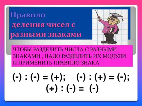 Деление отрицательных чисел и чисел с разными знаками презентация онлайн